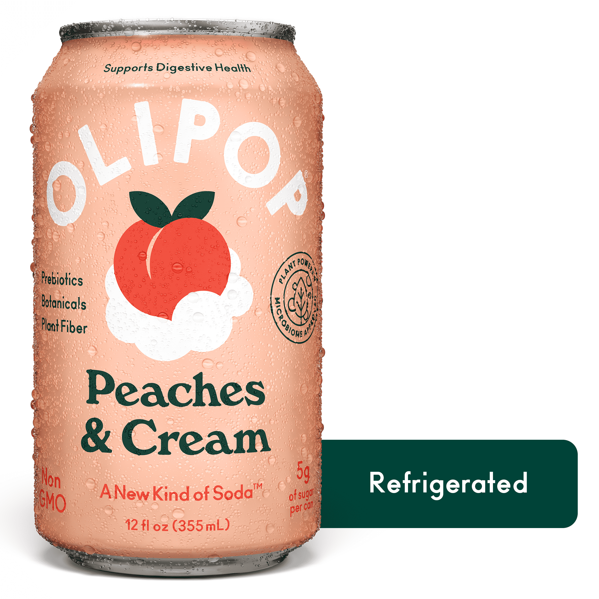 OLIPOP Prebiotic Drink, Peaches & Cream Barbie, 12 fl oz - Walmart.com