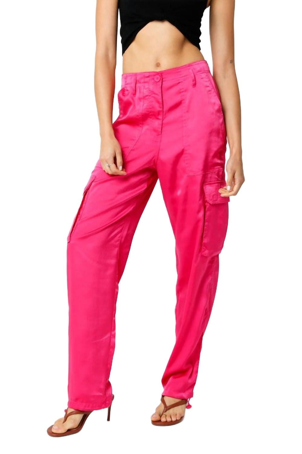 Olivaceous On The Low Satin Cargo Pants - Walmart.com