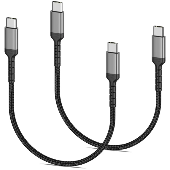 OLIVE- 1.5Ft Usb C Charging Cable, 2 Pack Braided C To C 1.5 Feet ...