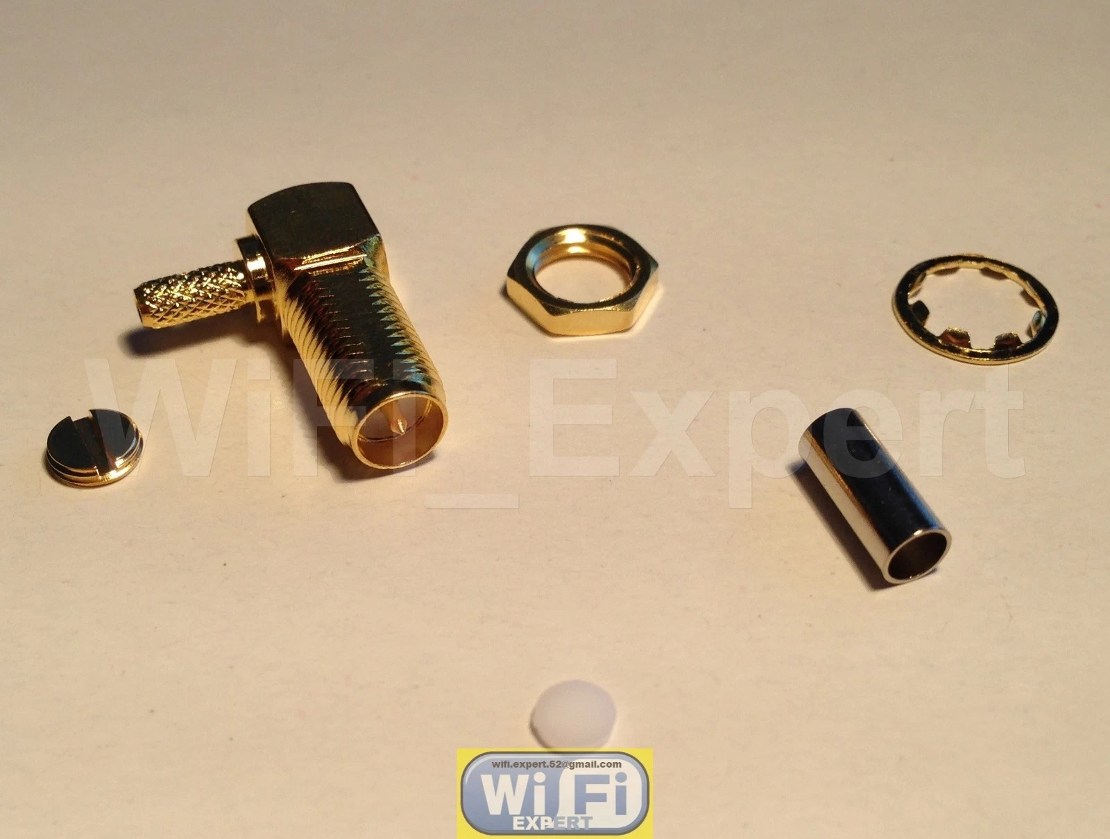 OLIVE- 1 X Pcb Mount Long Sma Female Right Angle Coaxial Gold Rf ...