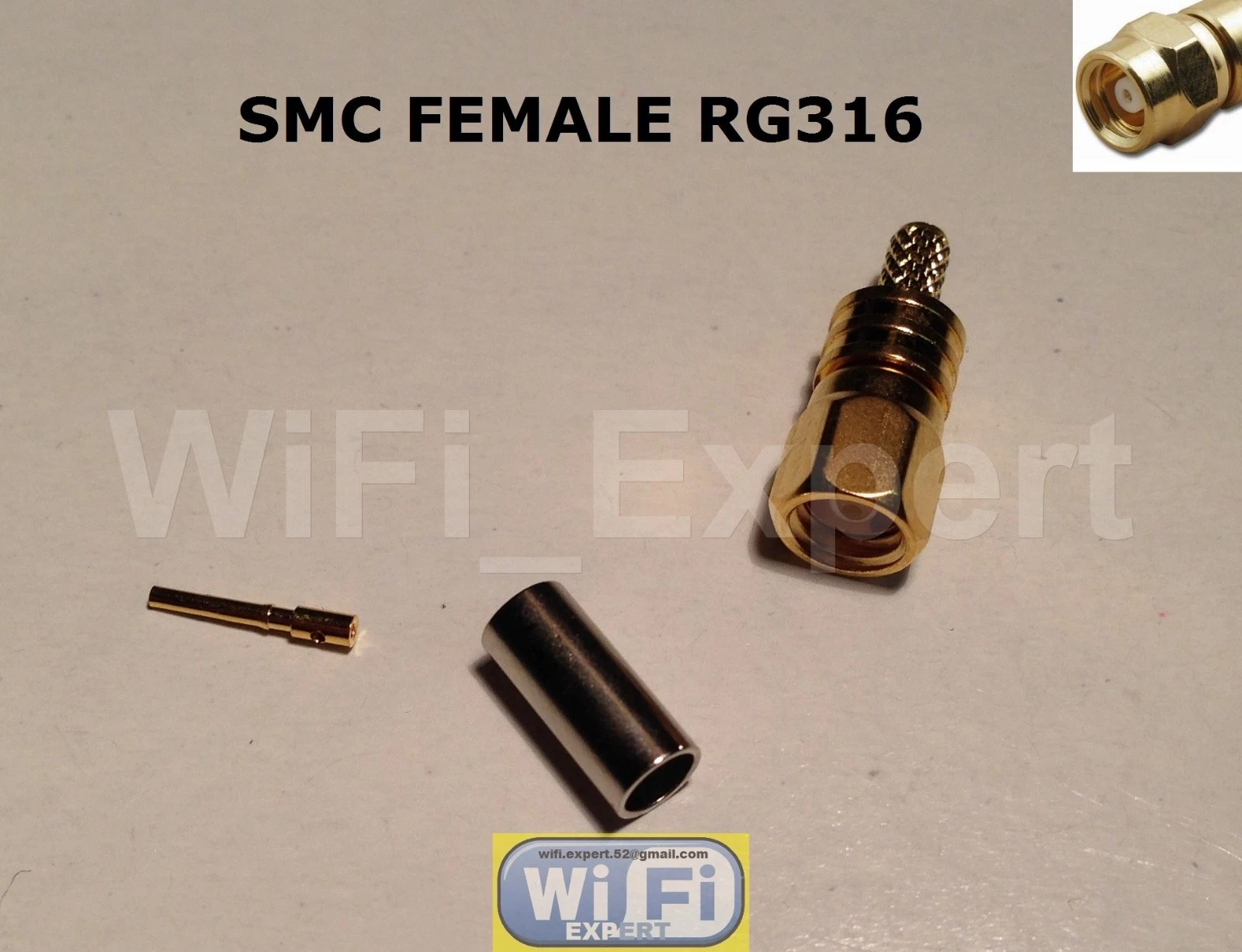 OLIVE- 1 X Rp-Sma Female Plug Right Angle Crimp Rg174 Rg179 Rg316 Rg188 ...