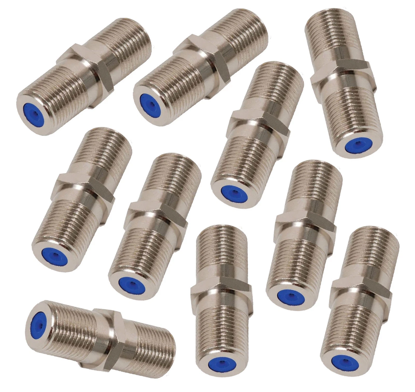 OLIVE- 10 Pack F81 Barrel Connector Coupler Aa-F81 3Ghz Hdtv For Rg6 ...