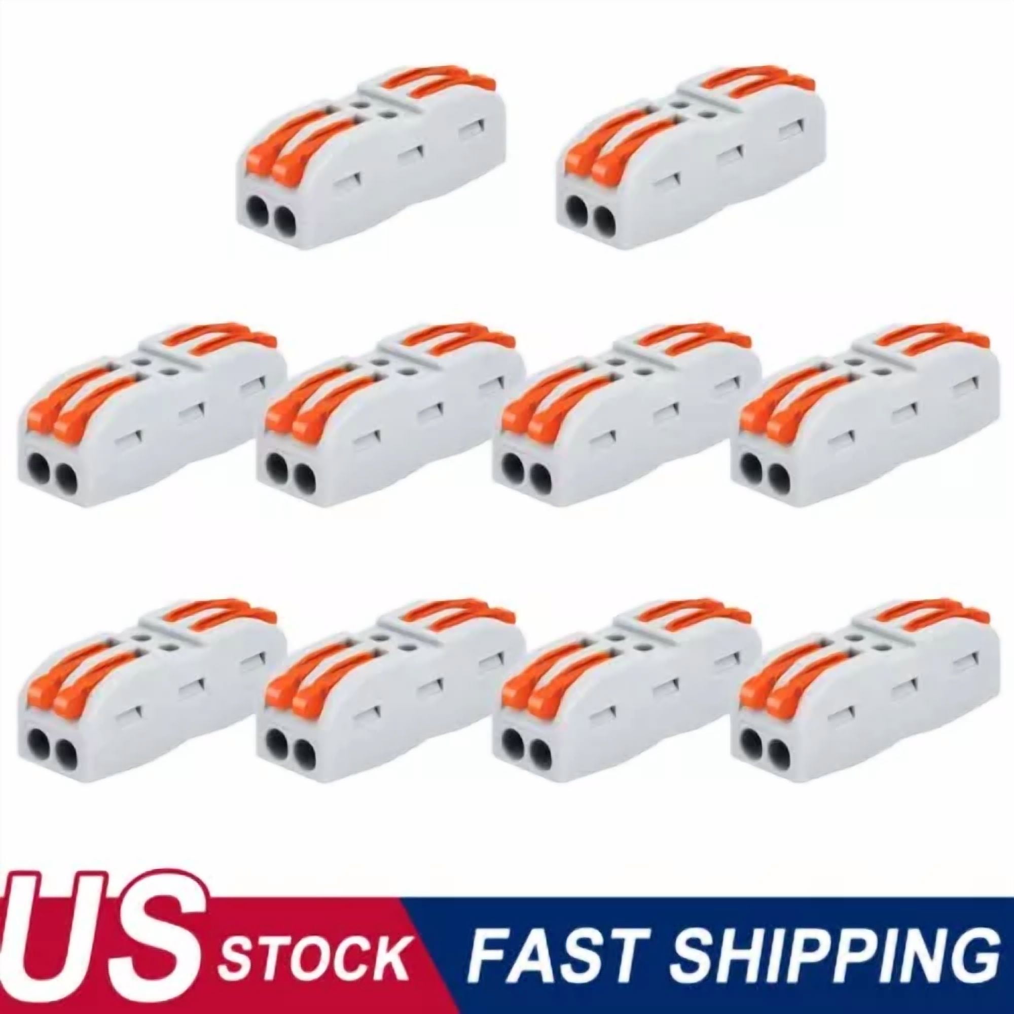OLIVE- 10 Packs Fast Wire Cable Connectors Universal Compact Conductor Spring Splicing - Walmart.com