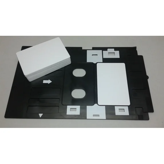OLIVE- 10 Pvc Id Card + Inkjet Tray For Epson Compatible L800 L801 L805 R270 R285 A-50 - Walmart.com