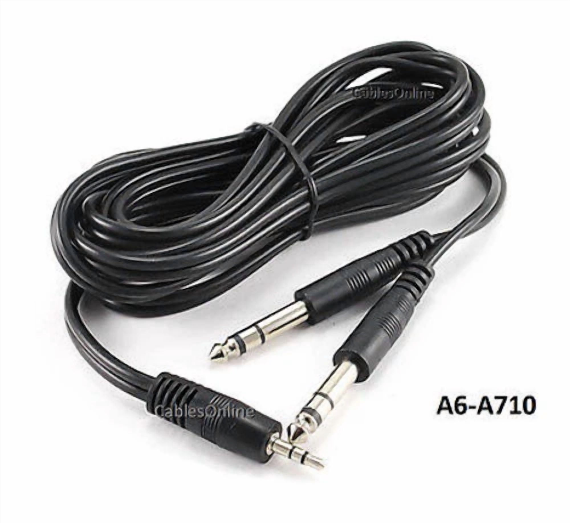 OLIVE- 10Ft Stereo 3.5Mm Male To Dual 1/4" Stereo Male Y-Splitter Audio ...