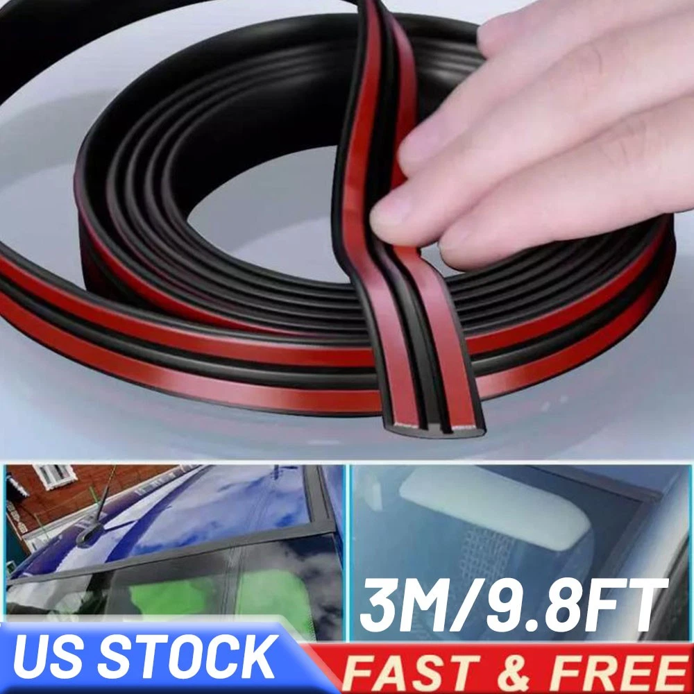 OLIVE- 10Ft T Shape Auto Car Door Trunk Seal Strip Rubber Weather Strip ...