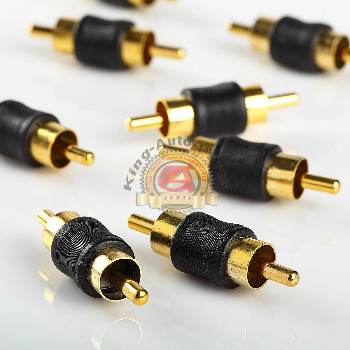 OLIVE- 10Pcs Straight Av Rca Audio Video Male To Male Coupler Adapter ...