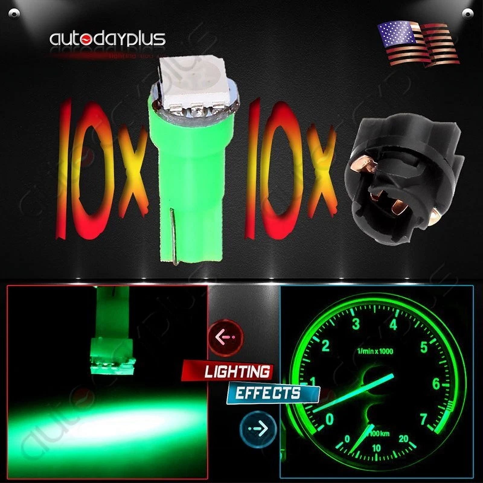 OLIVE- 10X T5 Twist Socket 1Smd Green Instrument Panel Cluster Led ...