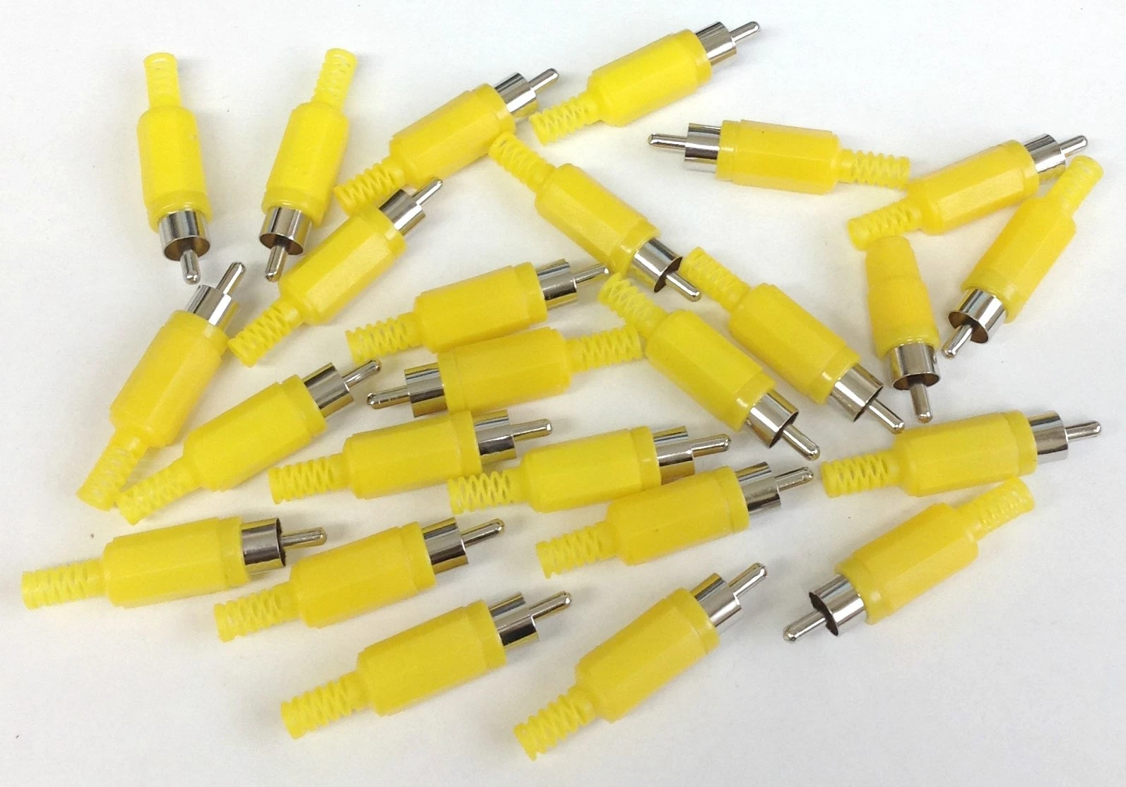 OLIVE- (15) Belkin Yellow Audio Rca Cable Phono Plug Connectors Adapter ...