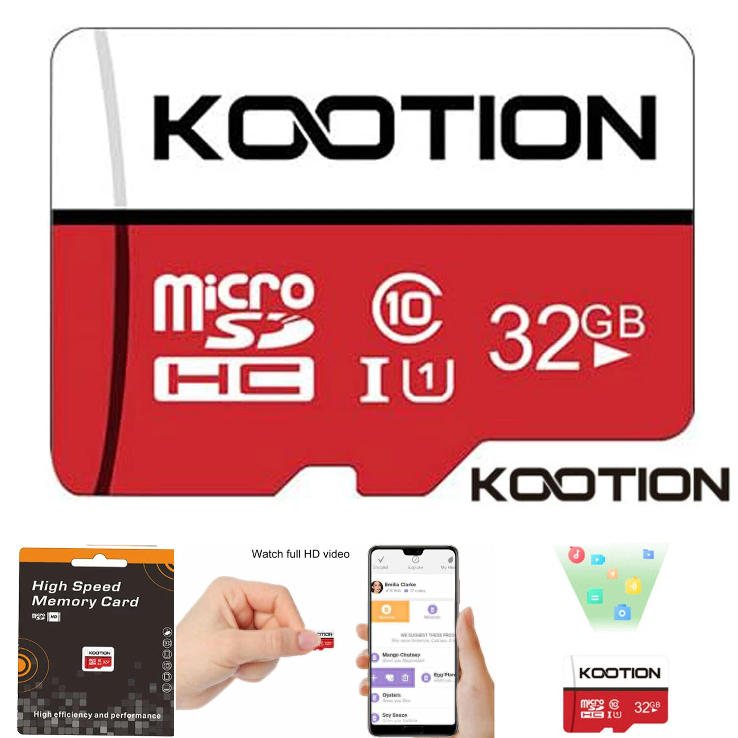 OLIVE- 1X 32Gb Micro Sd Card Memory Tf Card Uhs-I Class 10 Sdhc For ...