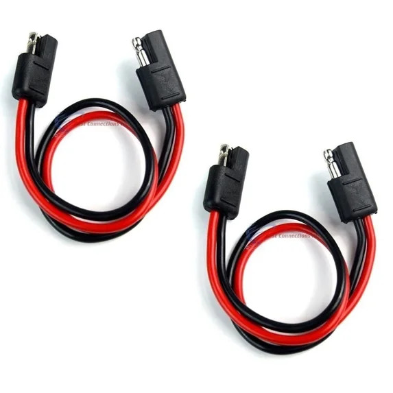 OLIVE- 2 Pack 2 Pin 12" 14 Gauge Heavy Duty Quick Disconnect Power Cord ...