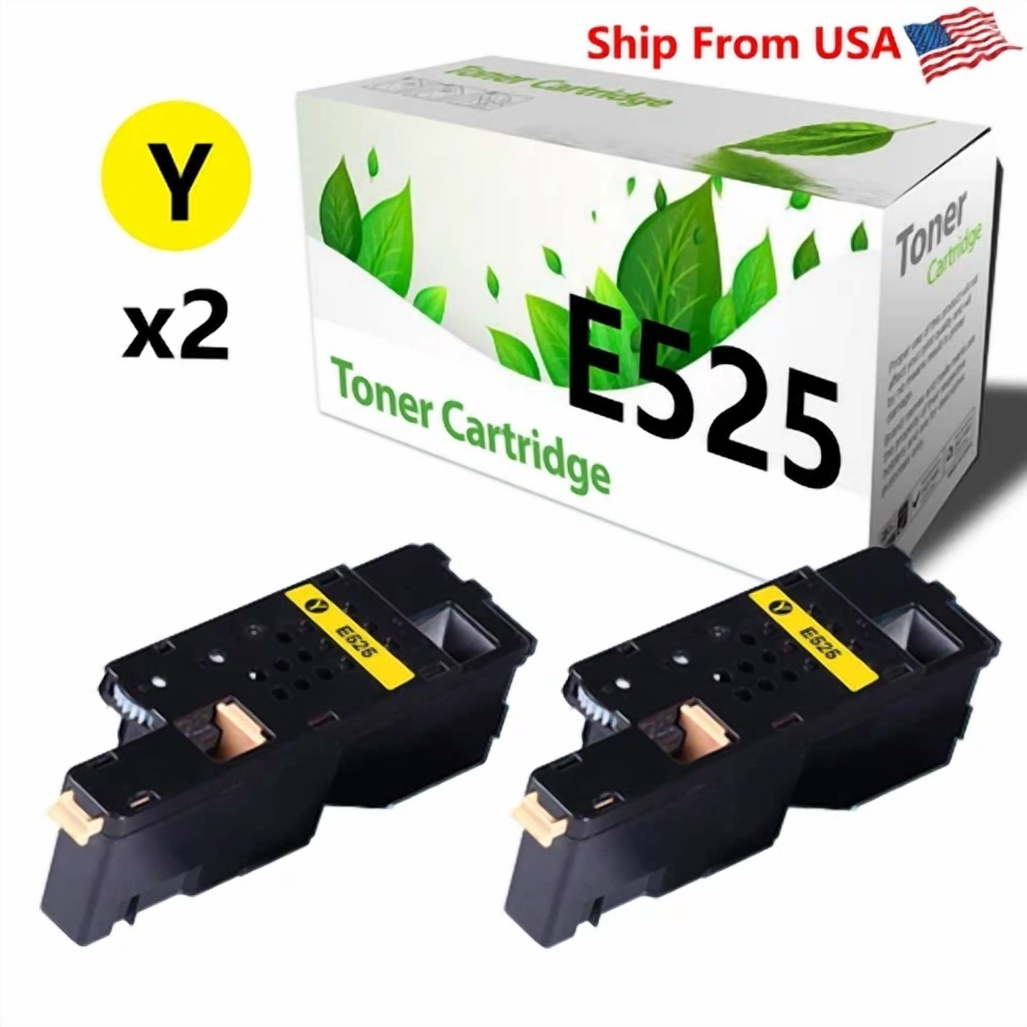 OLIVE- (2-Pack,Yellow) Compatible E525W Toner Cartridge Replacement For ...