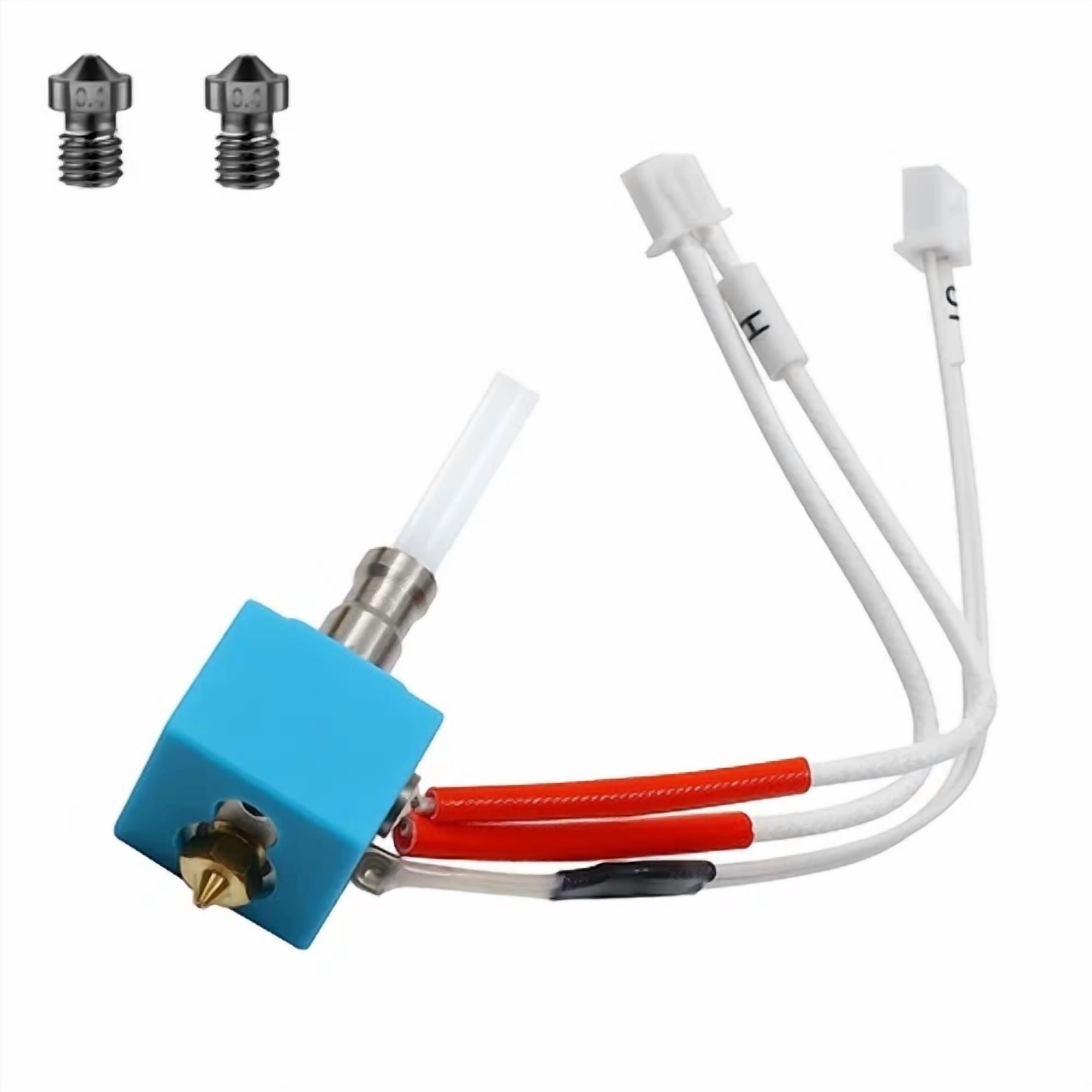 OLIVE- 24V Kobra J-Head Extruder Hotend With 2 Nozzles For Anycubic ...