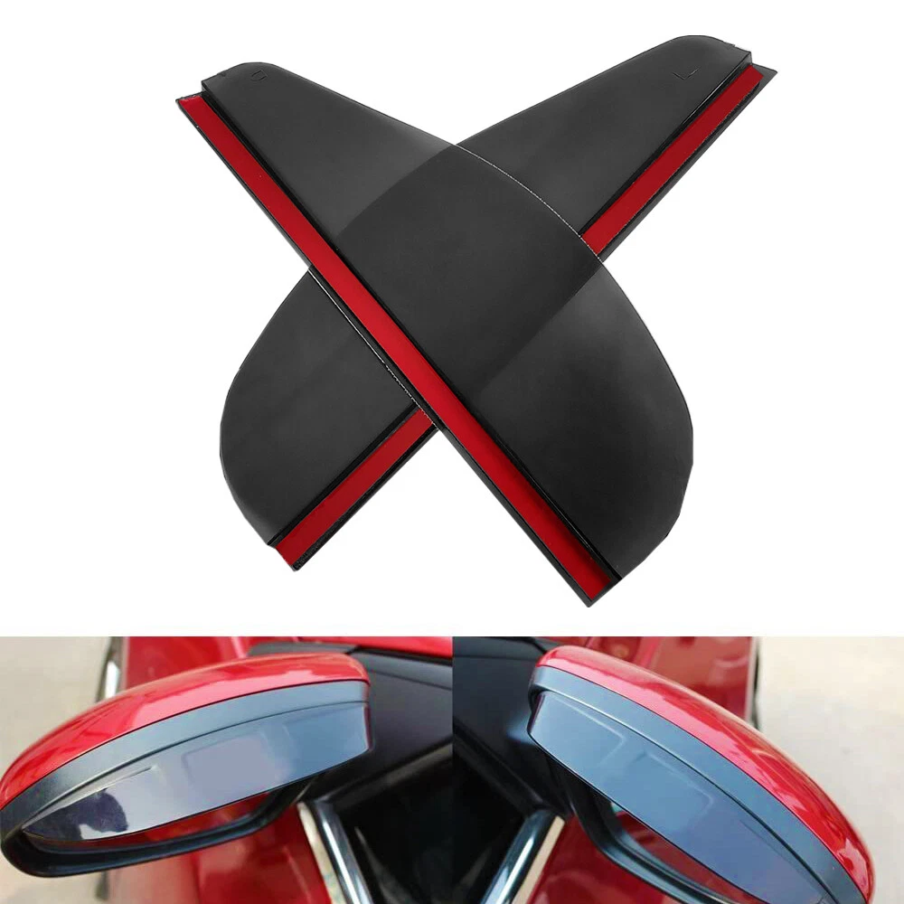 OLIVE- 2X Black Rear View Side Mirror Rain Board Eyebrow Guard Sun ...