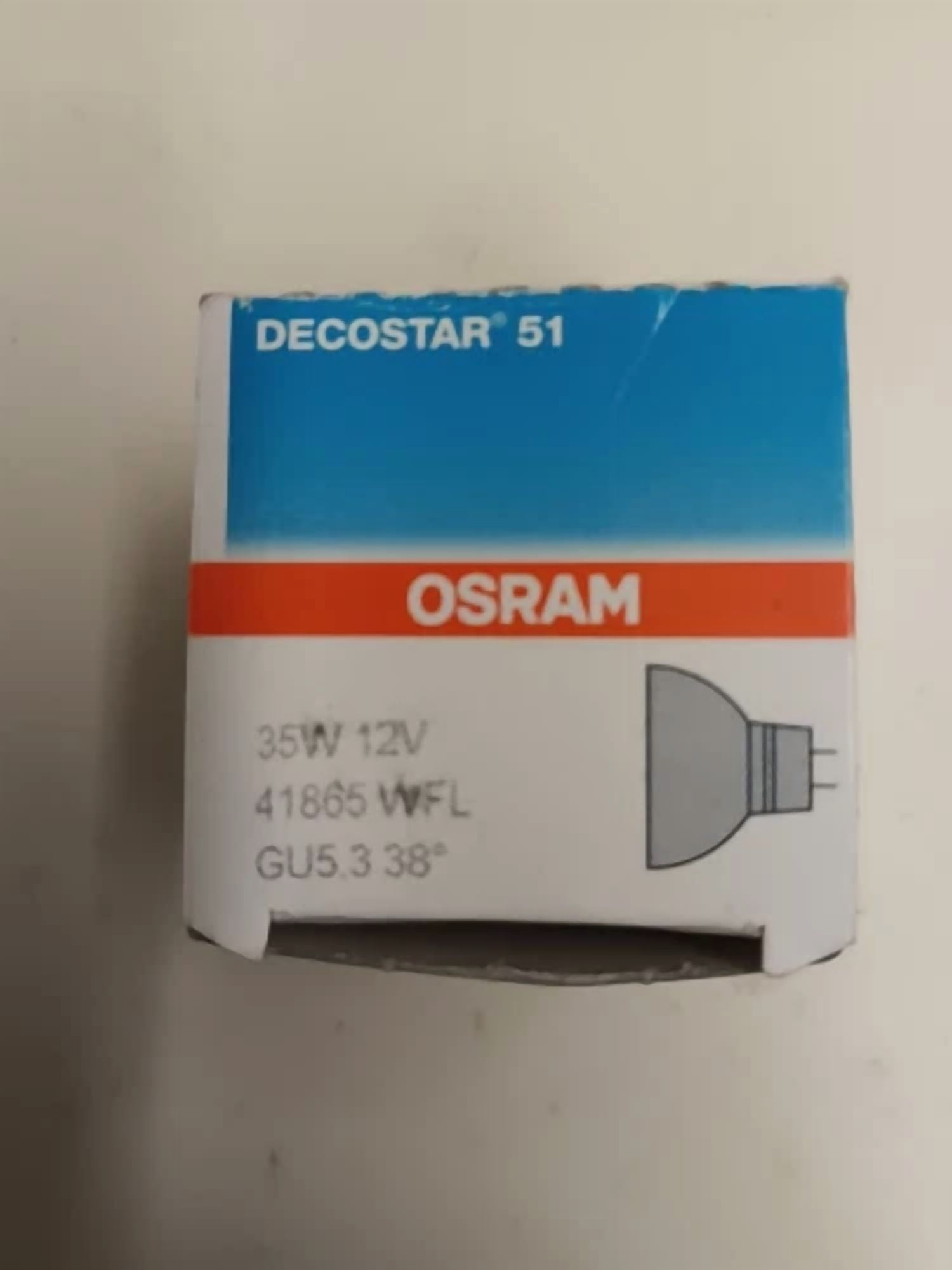 OLIVE- 2X Osram 44865 Wfl 12V35W 36° Halogen Bulb Gu5.3 Decostar 51S ...