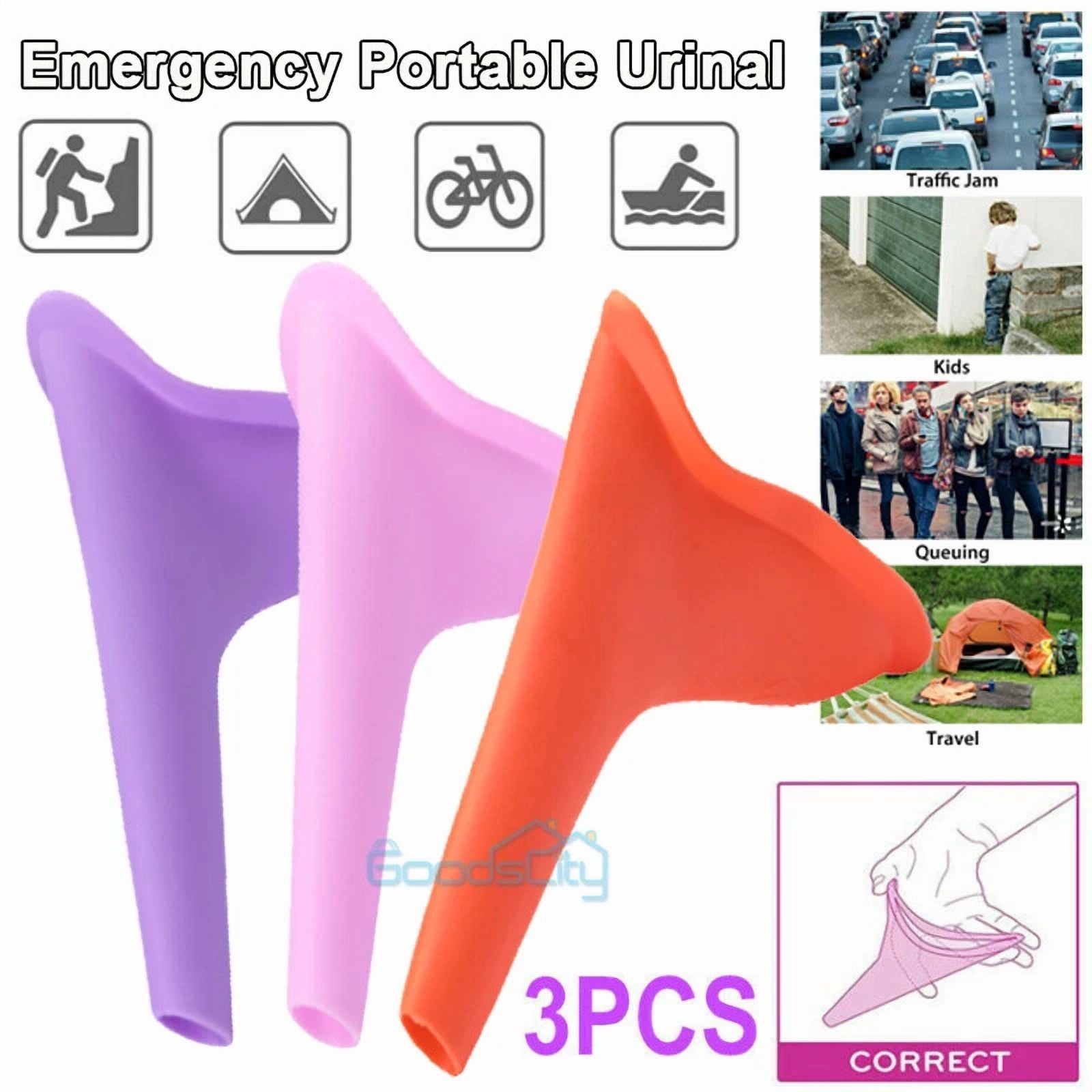 OLIVE- 3 Pack Portable Female Woman Ladies Urinal Urine Funnel Camping ...