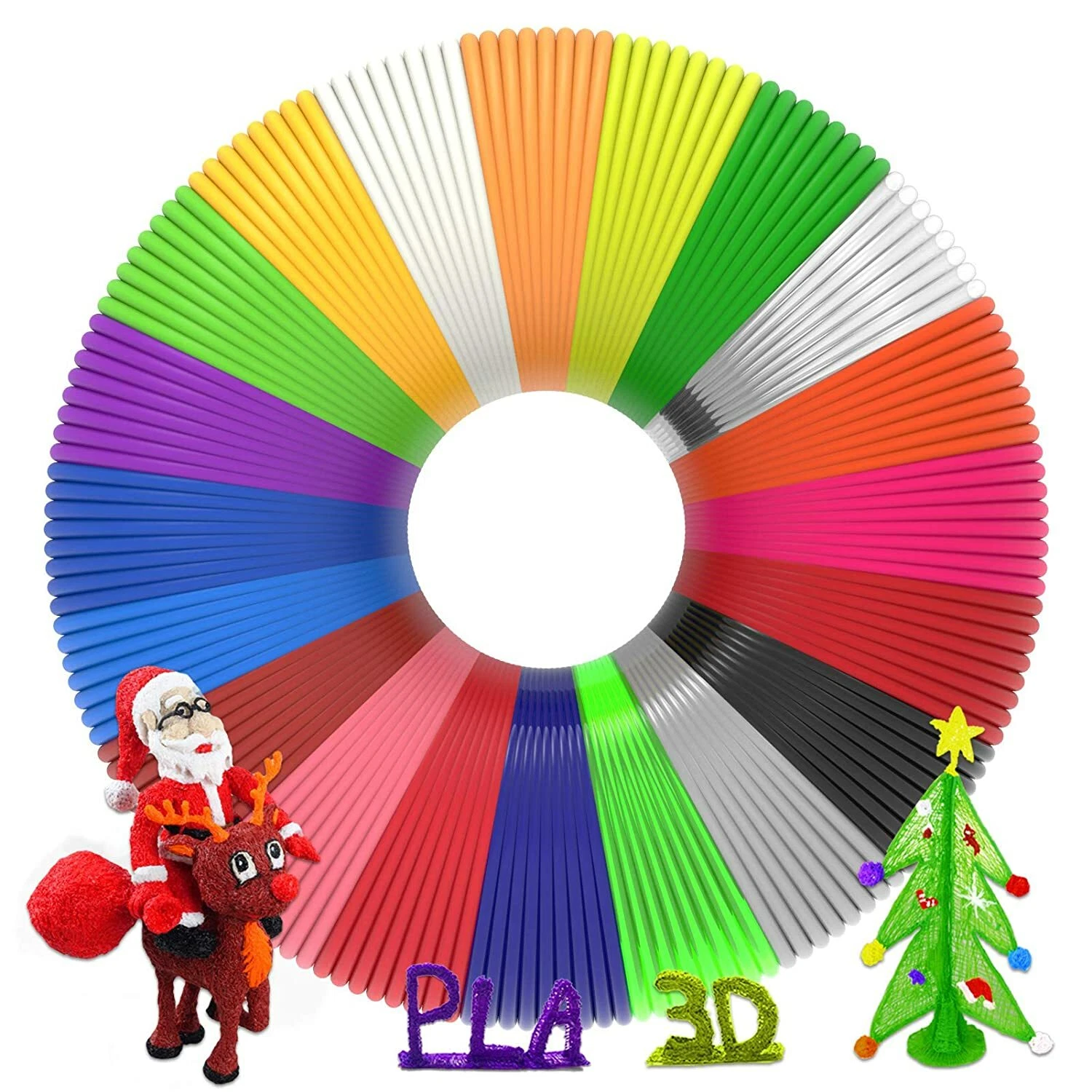 OLIVE- 3D Pen Filament 328 Feet 20 Colors, 3D Printing Pen Refills Pla ...