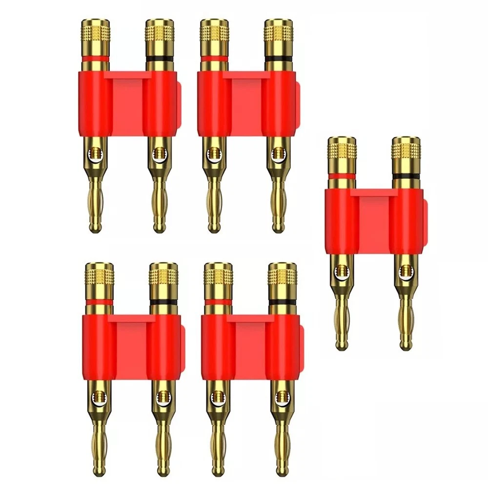 OLIVE- 4Mm Screw Dual Banana Plug Speaker Cable Amplifier Connector ...