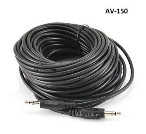OLIVE- 50 Ft. 3.5Mm Stereo Male To Male Audio Cable, Av-150 - Walmart.com