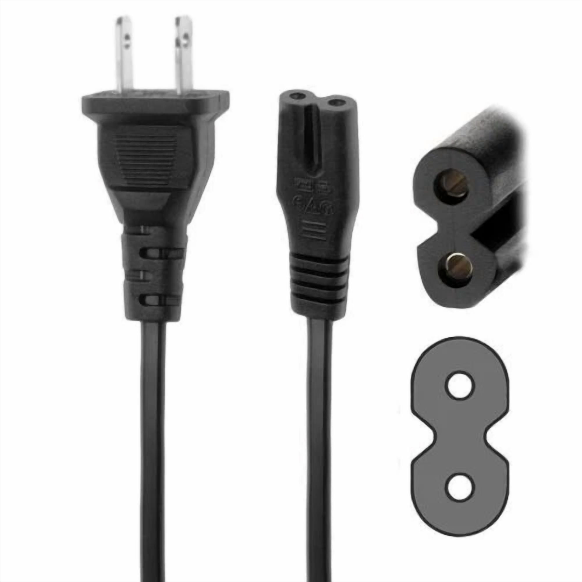 OLIVE- 5Ft Ac 2-Prong Power Cord Cable For Samsung Lg Asus Sony Tcl 55 ...