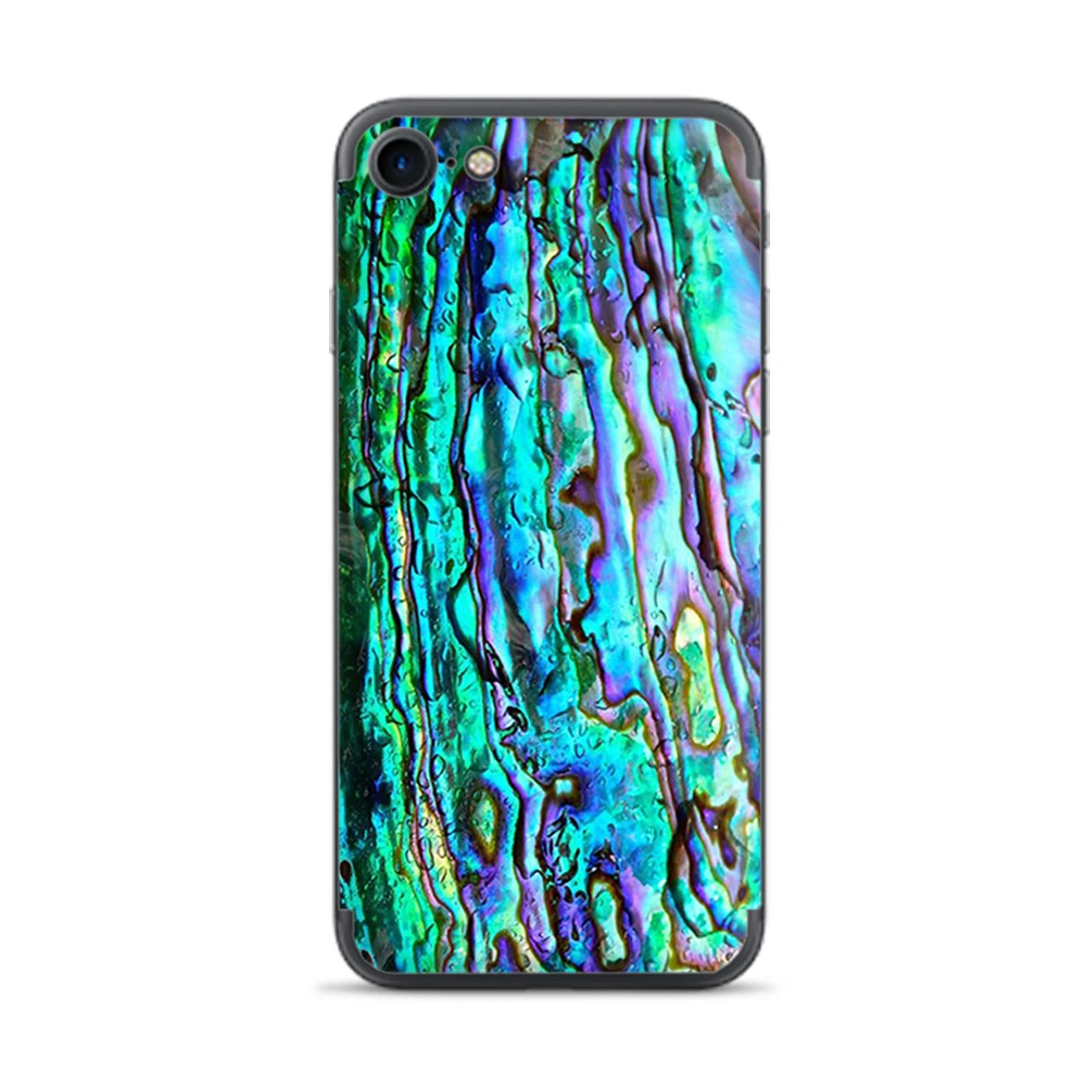 OLIVE- Apple Iphone 7 / 8 Skins Decal Wrap Abalone Ripples Green Blue ...