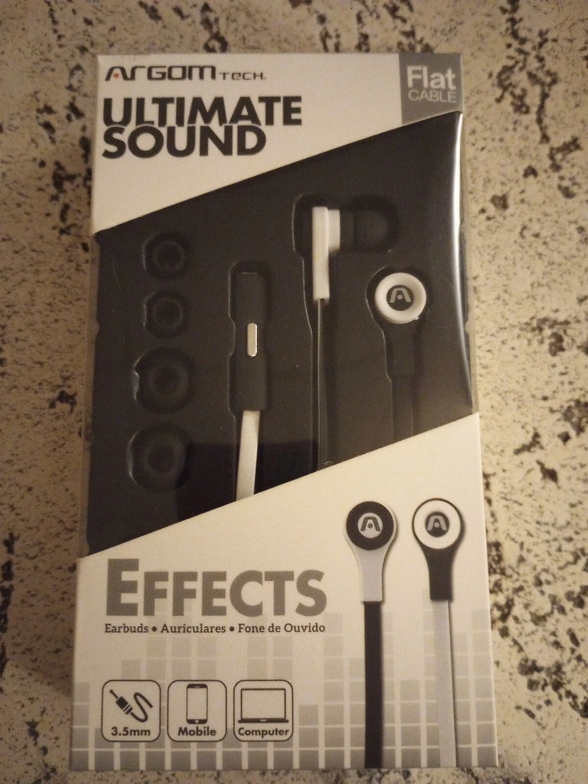 OLIVE- Argom Ultimate Sound Effects Earbuds Wired Flat Cable 3.5Mm ...
