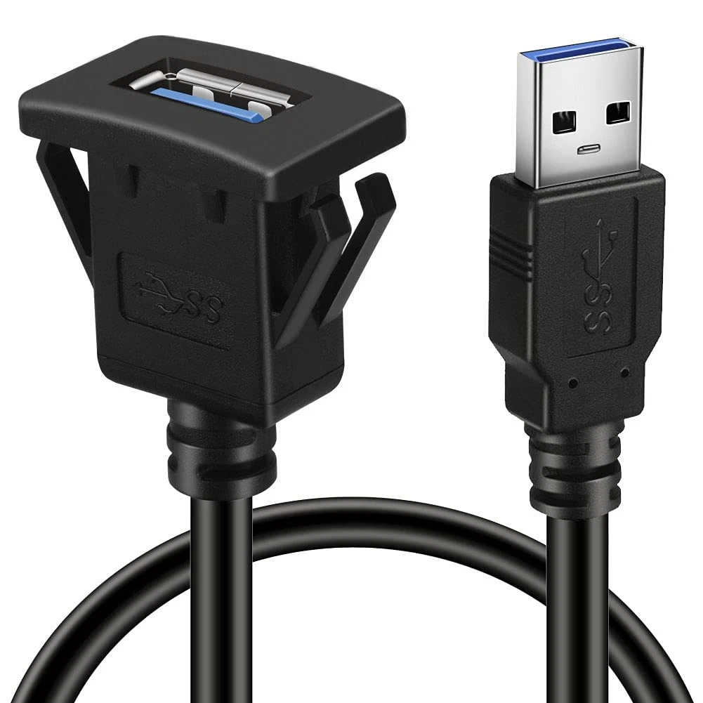 OLIVE- Batige Square Single Port Usb 3.0 Panel Flush Mount Extension ...