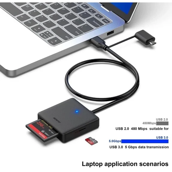 OLIVE- Benfei 000328Black 4In1 Usb 3.0 And Usb-C To Sd Micro Sd Ms Cf ...