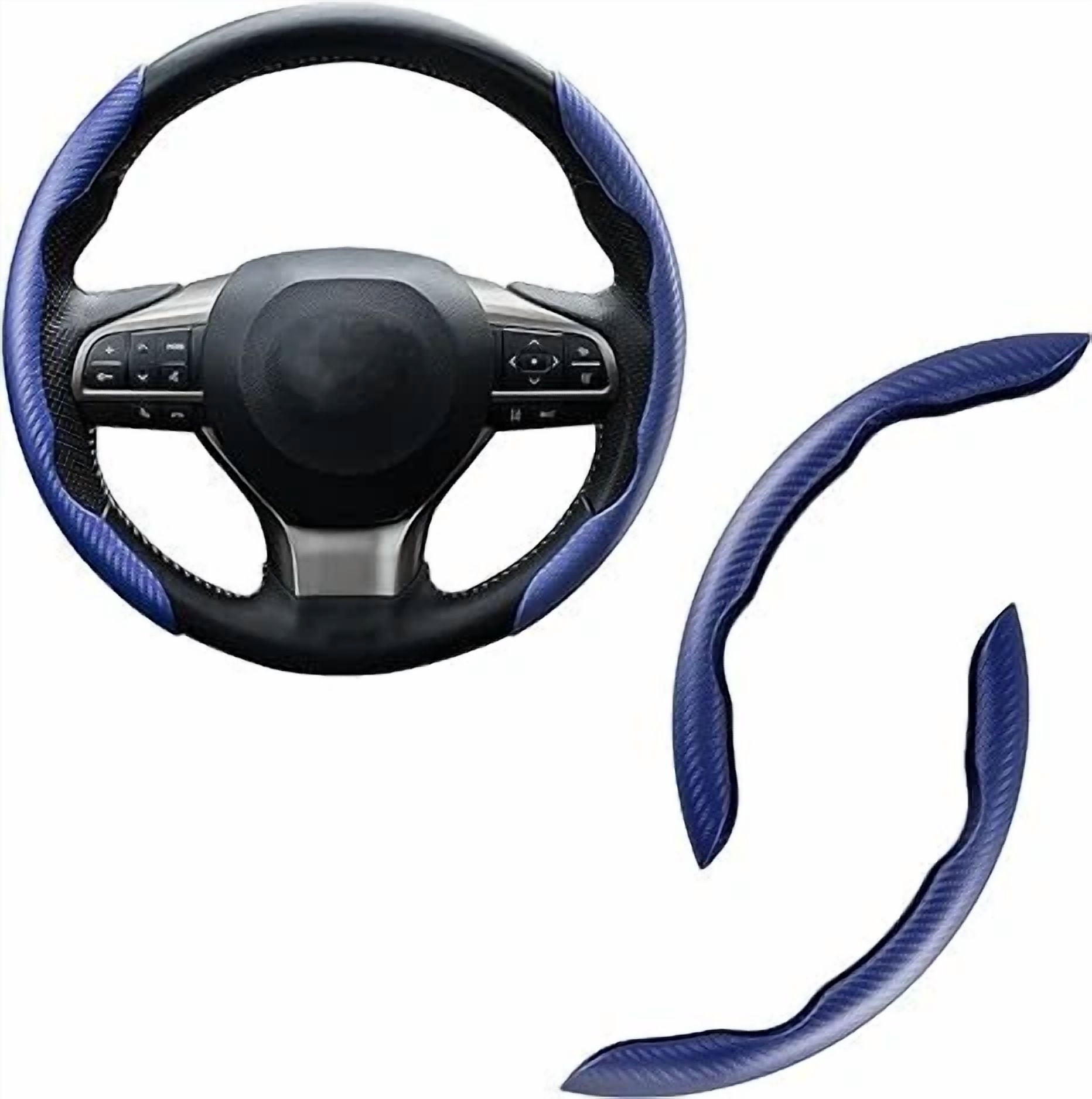 OLIVE- Carbon Fiber Car Segmented Steering Wheel Cover Non-Slip ...