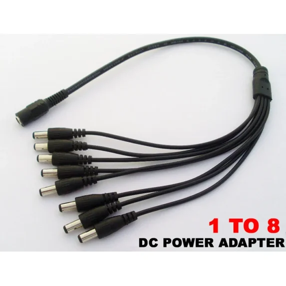 OLIVE- Cctv Security Camera 2.1Mm 1 To 8 Port Power Splitter Cable ...