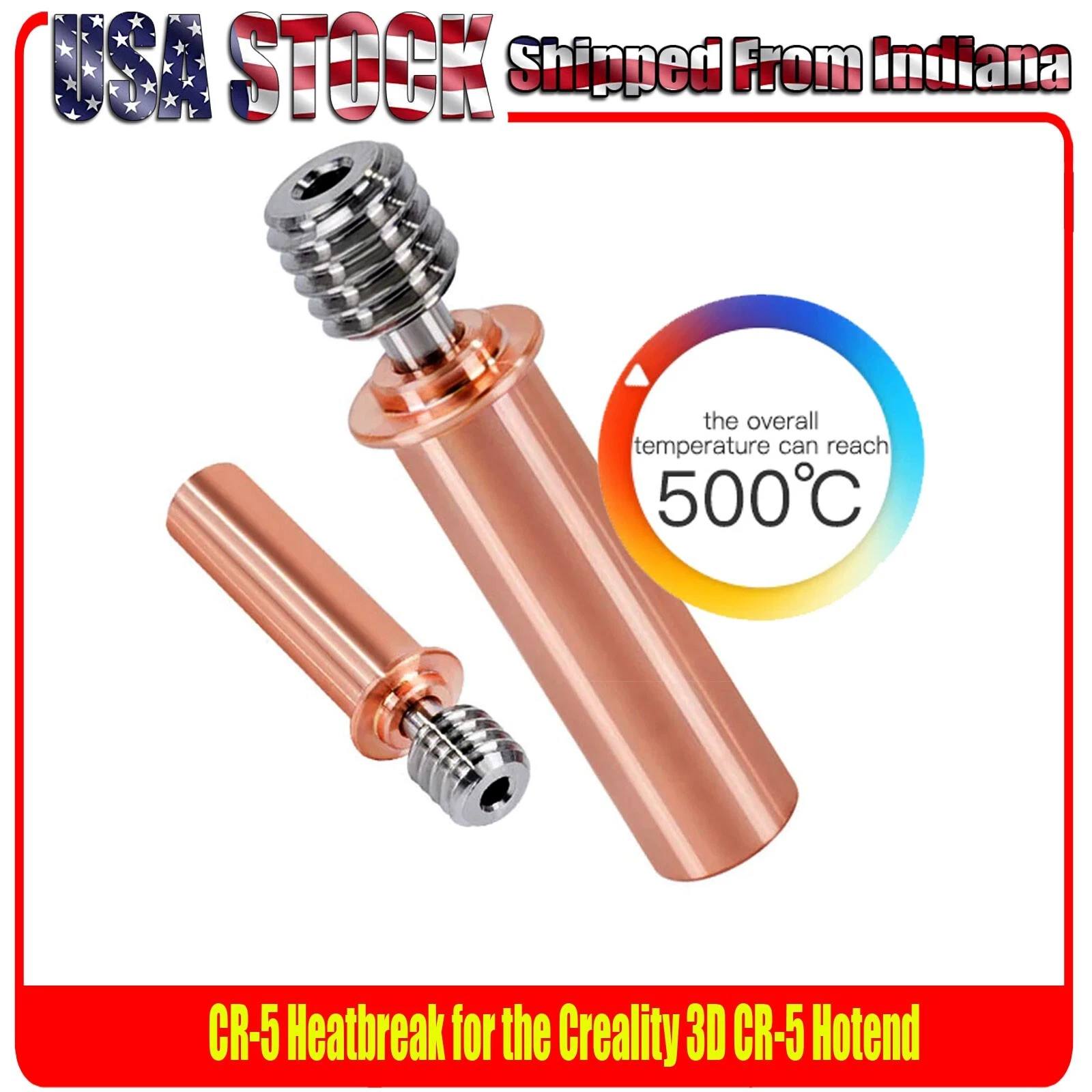 OLIVE- Cr-5 Pro Heat Break /Throat Bi-Metal, Cr-5 Pro Hotend, Creality ...