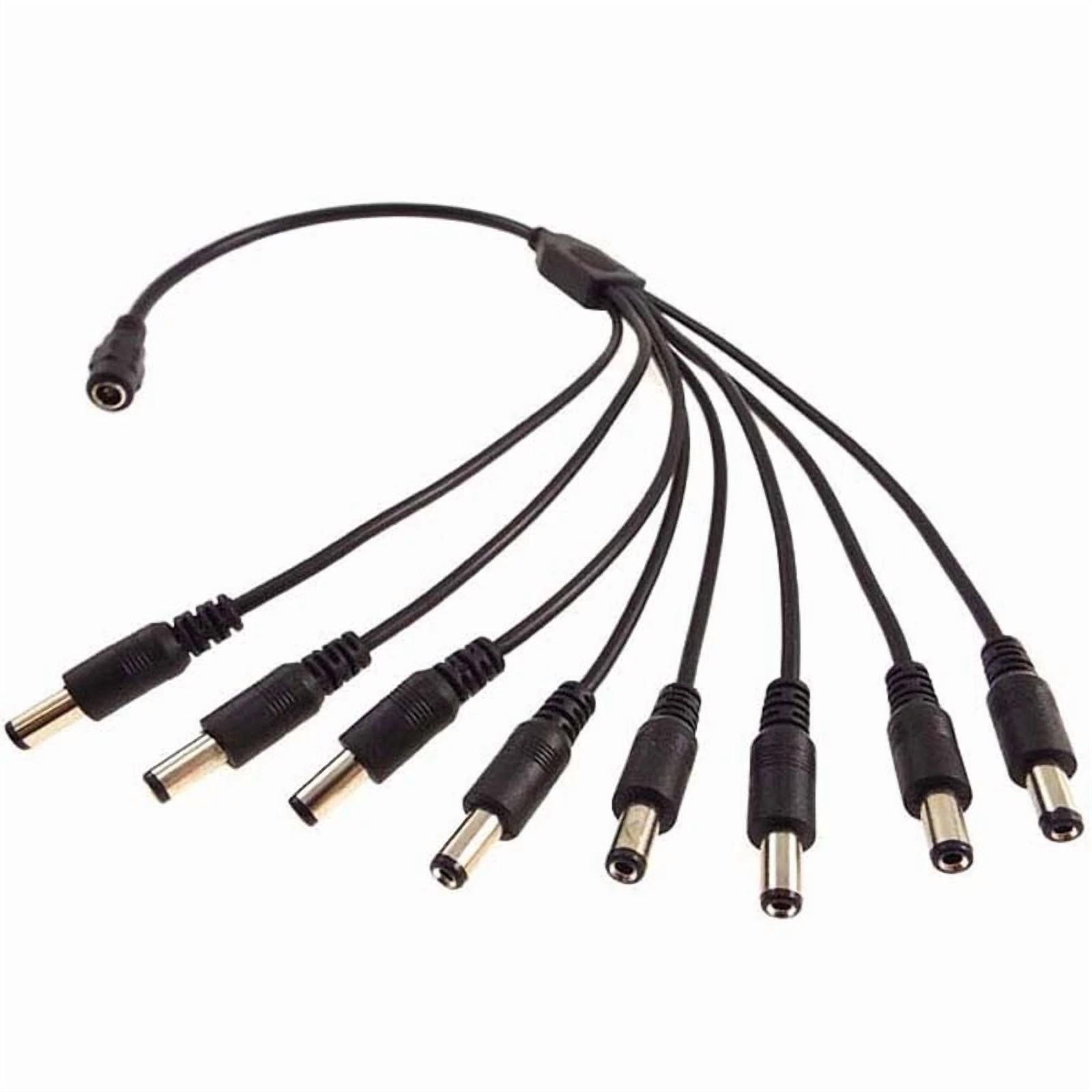 OLIVE- Dc 1 To 8 Power Splitter Adapter Cable Cord For 12V Cctv ...