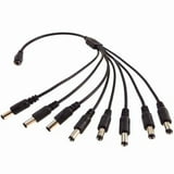 OLIVE- Dc 1 To 8 Power Splitter Adapter Cable Cord For 12V Cctv ...