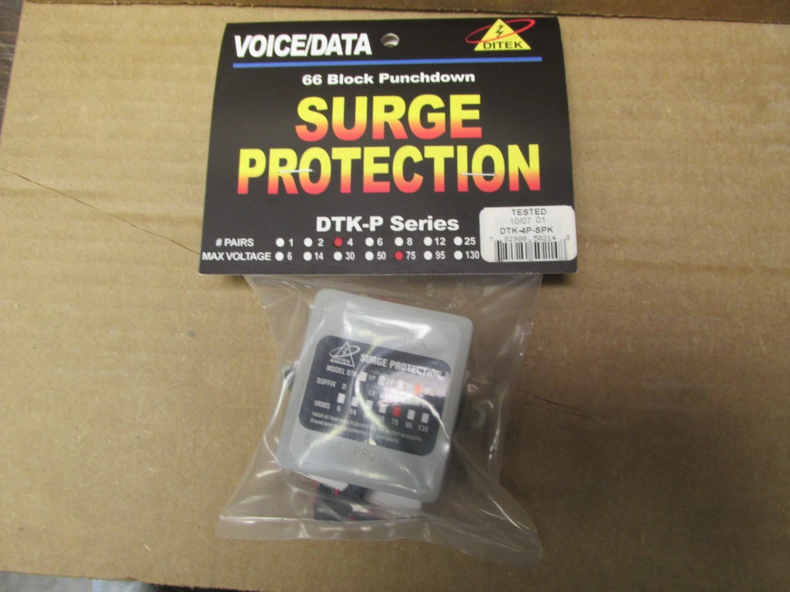 OLIVE- Ditek Dtk-4P-Spk Surge Protection 66 Block Punchdown 4 Pair ...