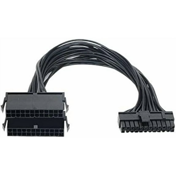 OLIVE- Dual Multiple Psu Power Supply 24 Pin Extension Cable Splitter ...