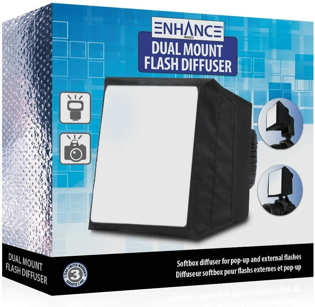 OLIVE- Enhance Dual Mounting Soft Box Flash Diffuser For Pop-Up And ...