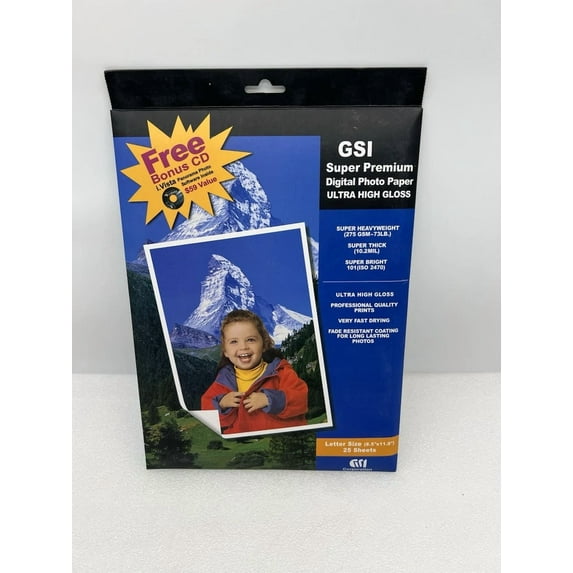 OLIVE- Gsi Digital Premium Photo Paper High Gloss 8.5 X 11 - Letter ...