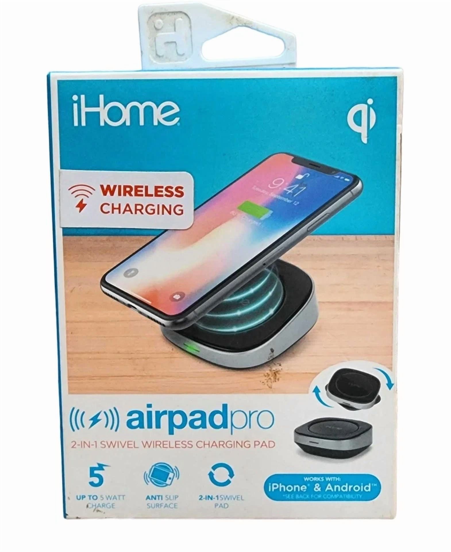 OLIVE- Ihome Airpad Pro 2-In-1 Swivel Wireless Charging Pad - Walmart.com