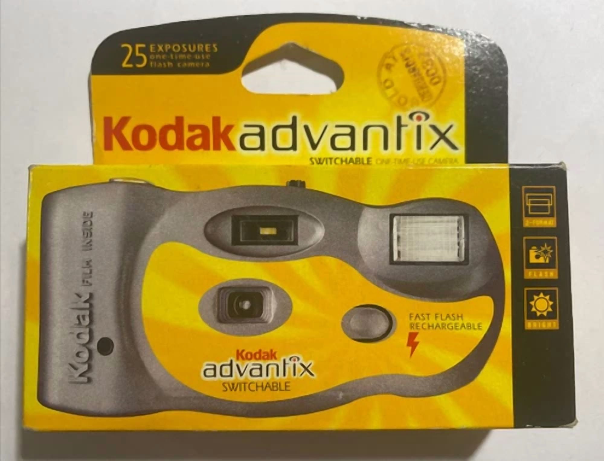 OLIVE- Kodak Advantix Indoor/Outdoor Disposable Camera Flash 25 ...