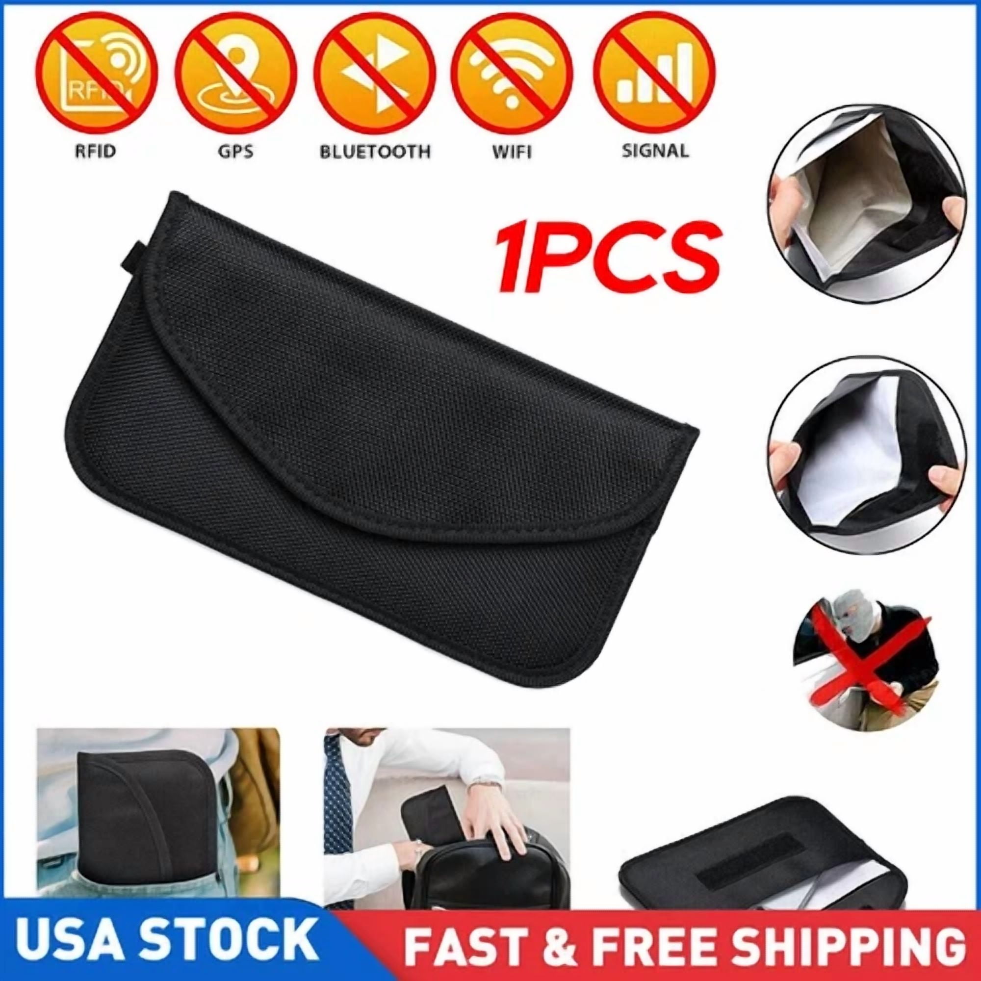 OLIVE- Large Faraday Bag Rfid Signal Blocking Shielding Pouch Cell ...