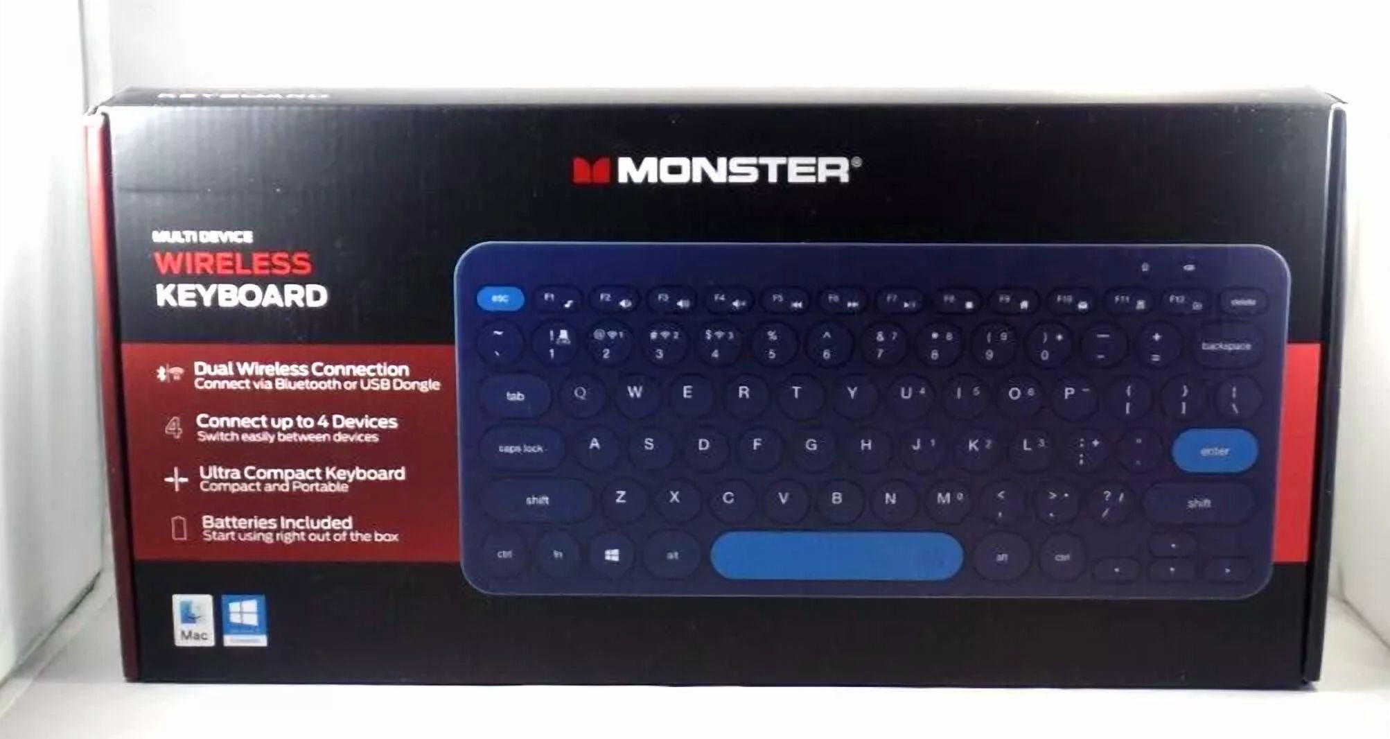 OLIVE- Monster Multidevice Wireless Keyboard - Connect Up To 4 Devices ...
