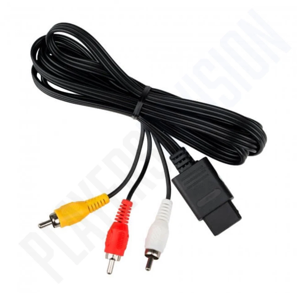OLIVE- N64 Snes Gamecube 6Ft Rca Av Tv Audio Video Stereo Cable Cord ...