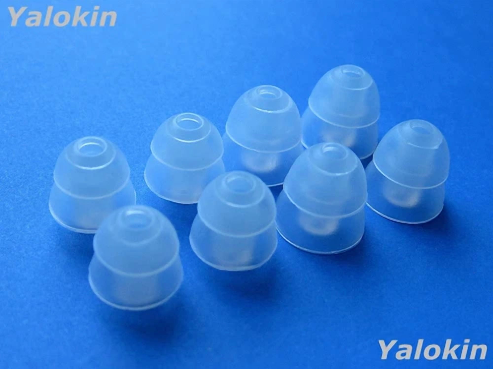 OLIVE- New 4S/4L Clear Double Flange Replacement Ear Tips Buds For ...