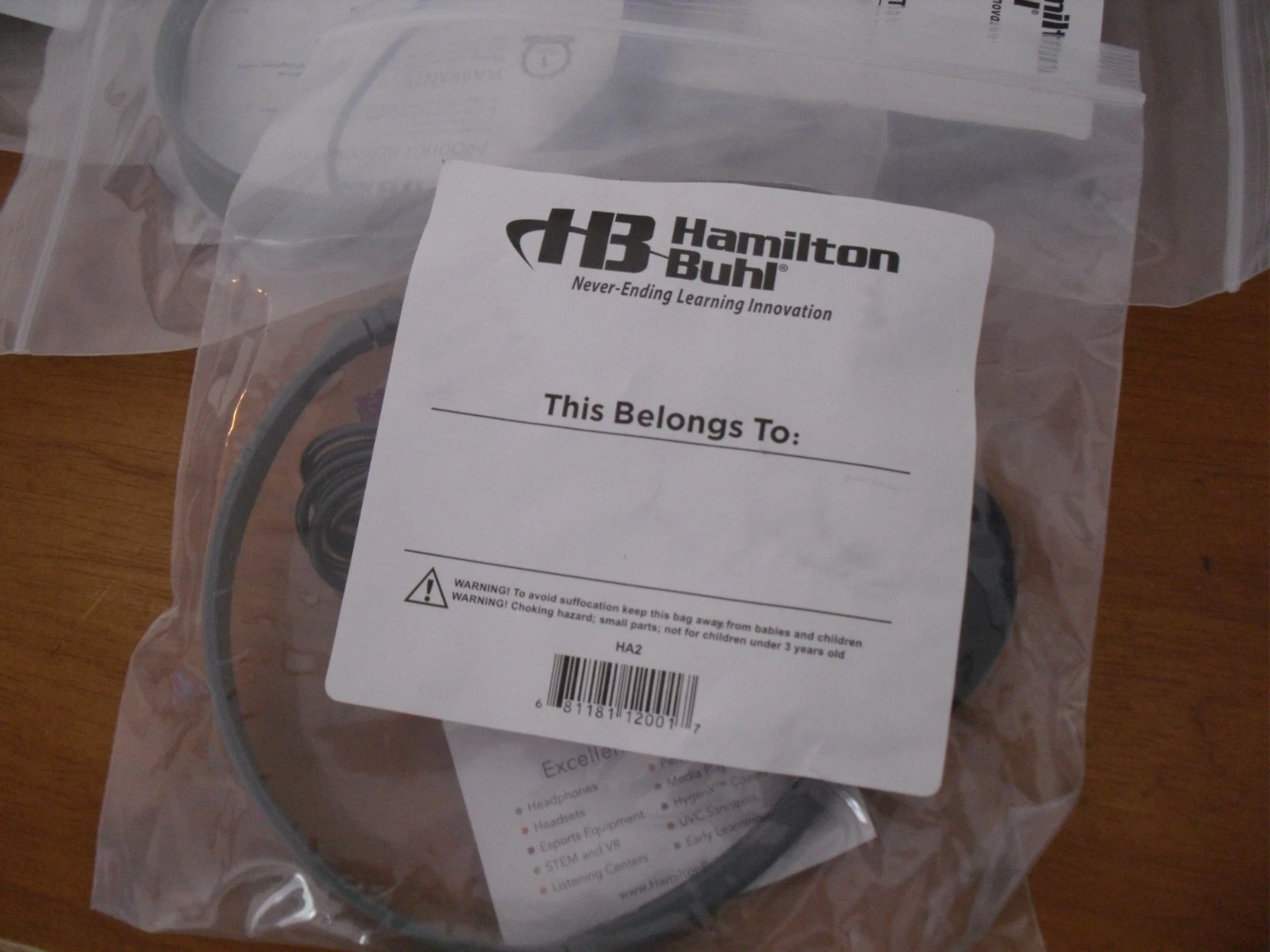 OLIVE- New Hamilton Ha2 Schoolmate Personal Mono/Stereo Headphone ...