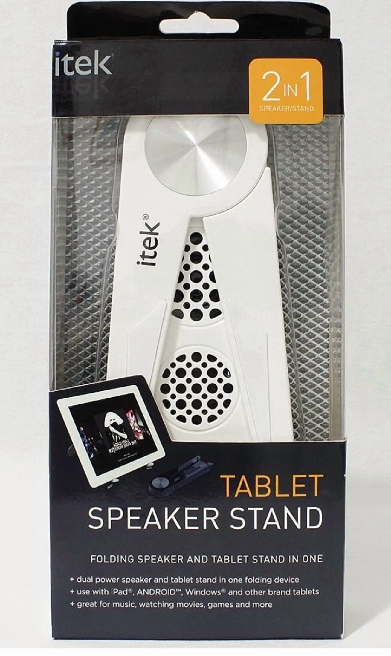 OLIVE- New In Box Itek Tablet Folding Speaker And Tablet Stand In One ...