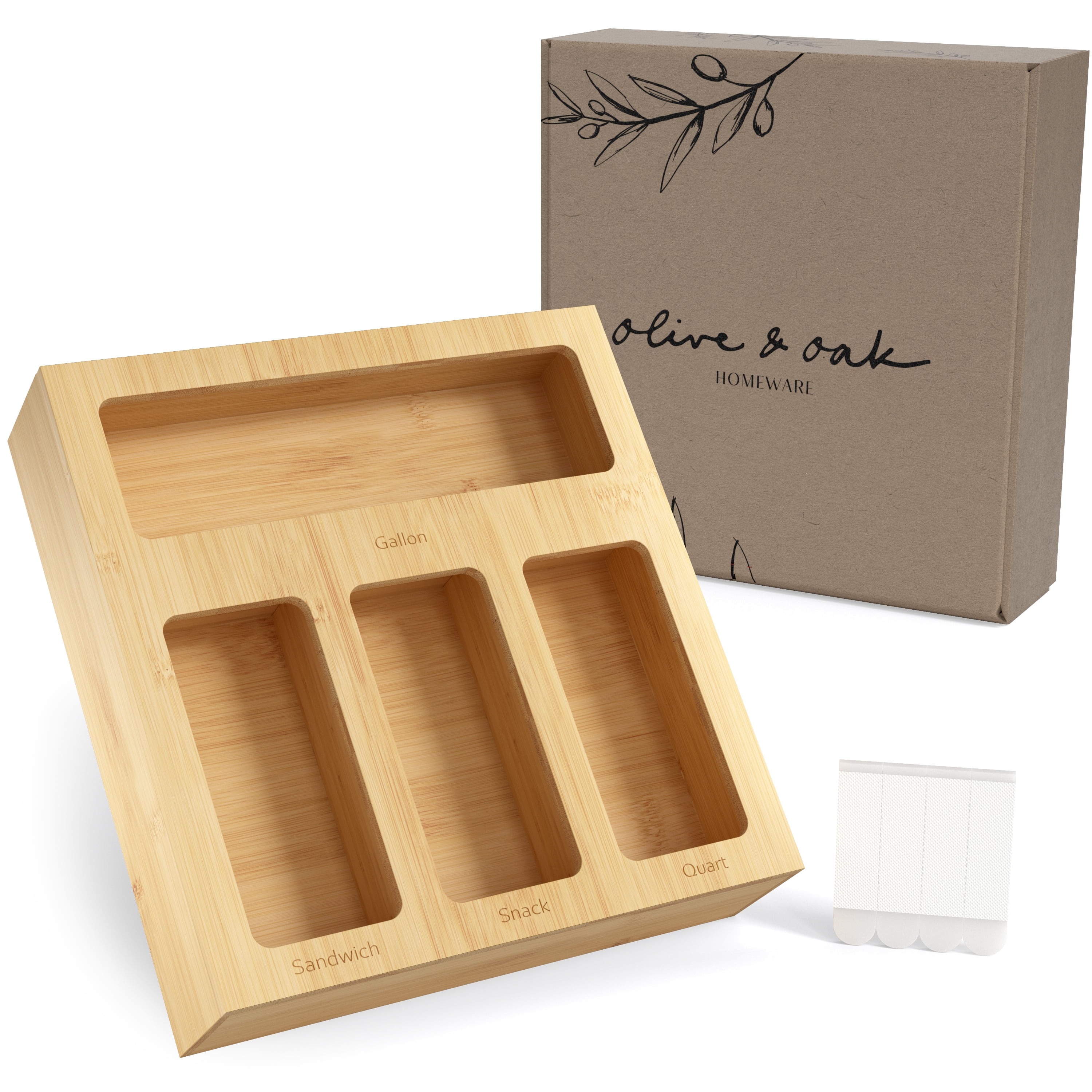 Olive & Oak Homeware INSIDE Baggie ORGANIZATION Zip Lock Wooden Drawer ...