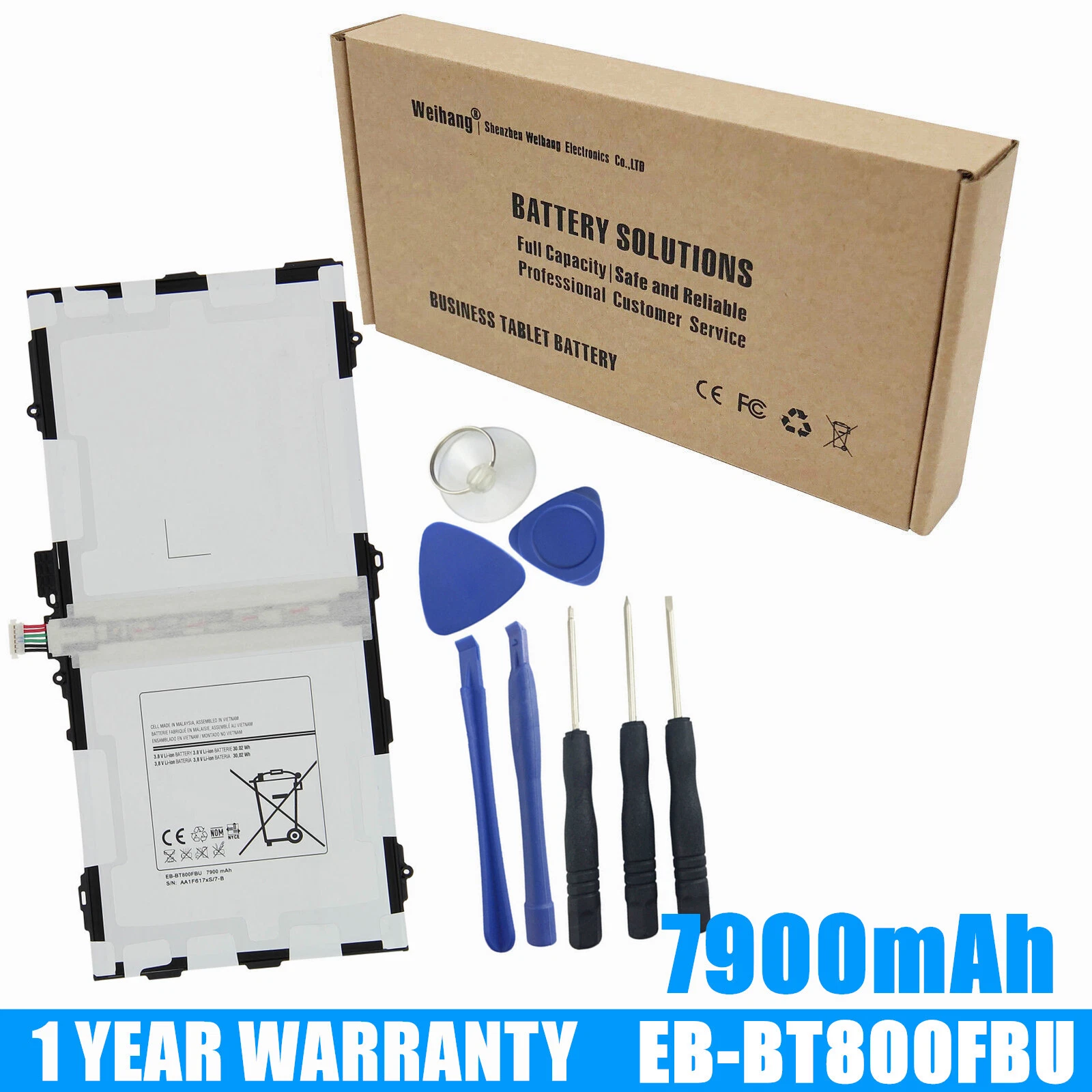 OLIVE- Oem New Battery Eb-Bt800Fbe For Samsung Galaxy Tab S 10.5 Sm-T800 T801 T805 T807 ...