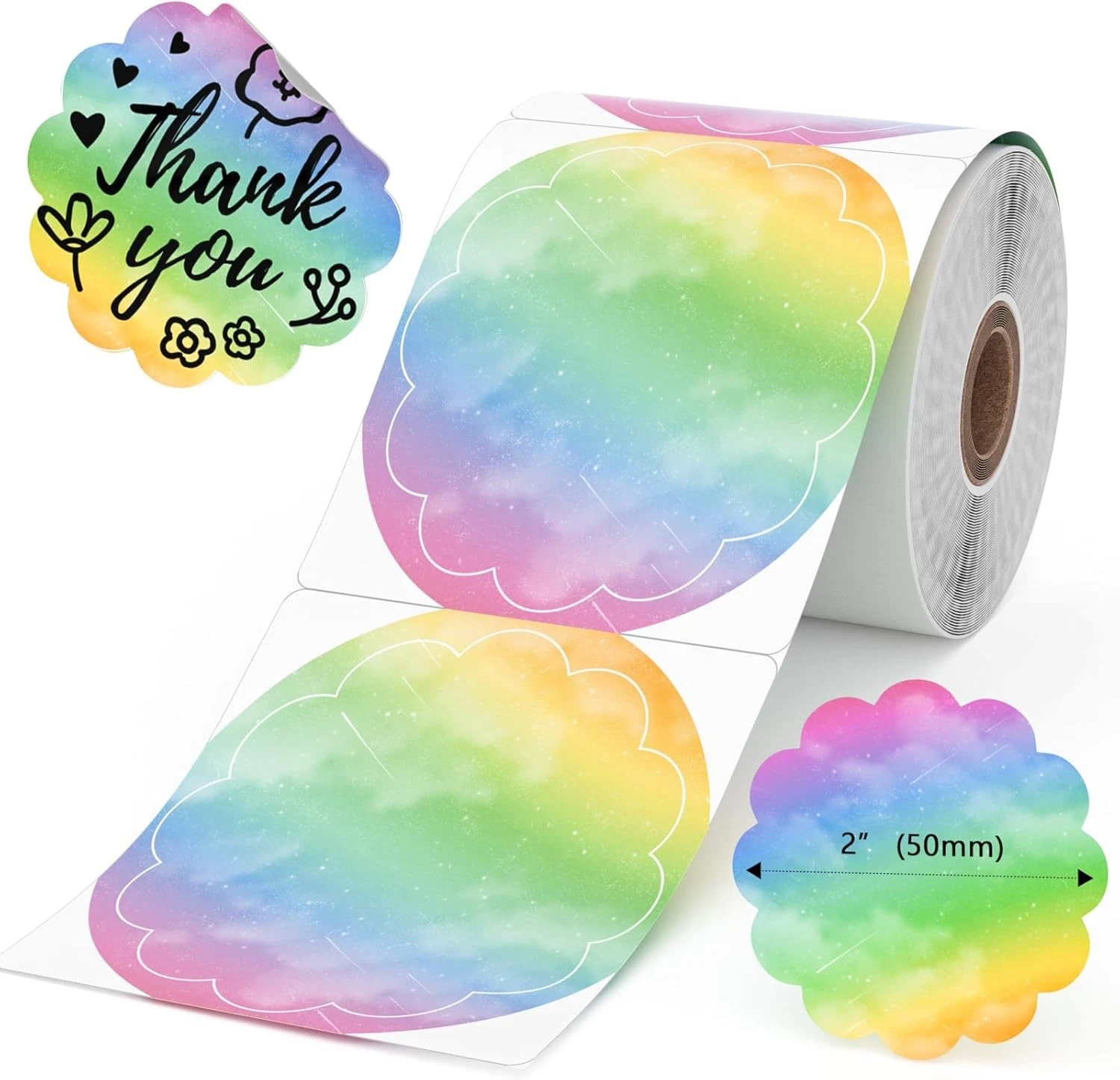 OLIVE- Phomemo 2" Rainbow Color Thermal Label For Shipping Label ...
