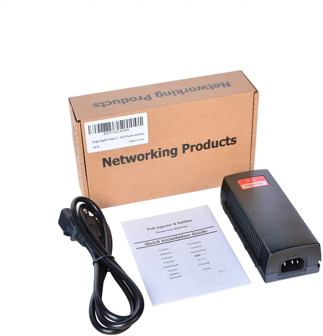 OLIVE- Poe Injector Adapter, 10/100Mbps, Single Fast Port Power Over ...