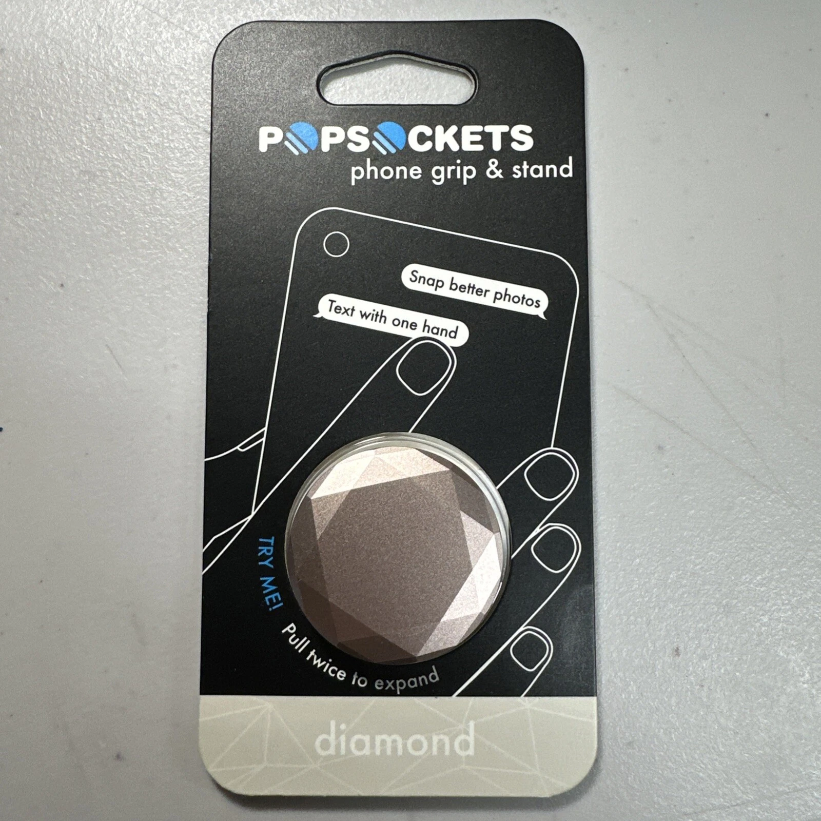 OLIVE- Popsocket Diamond Rose Gold Facets Popgrip Premium Swappable Pop ...
